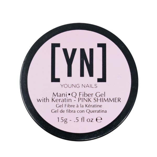 Mani•Q Fiber Gel with Keratin, Pink Shimmer, Bright Pink with a Pearl ...